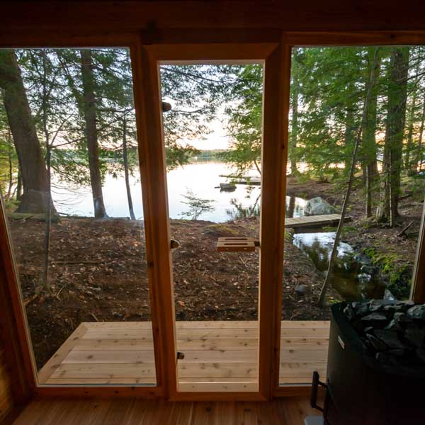 Pure Cube Collection Mountain View Sauna - Knotty Red Cedar - Backyard ...
