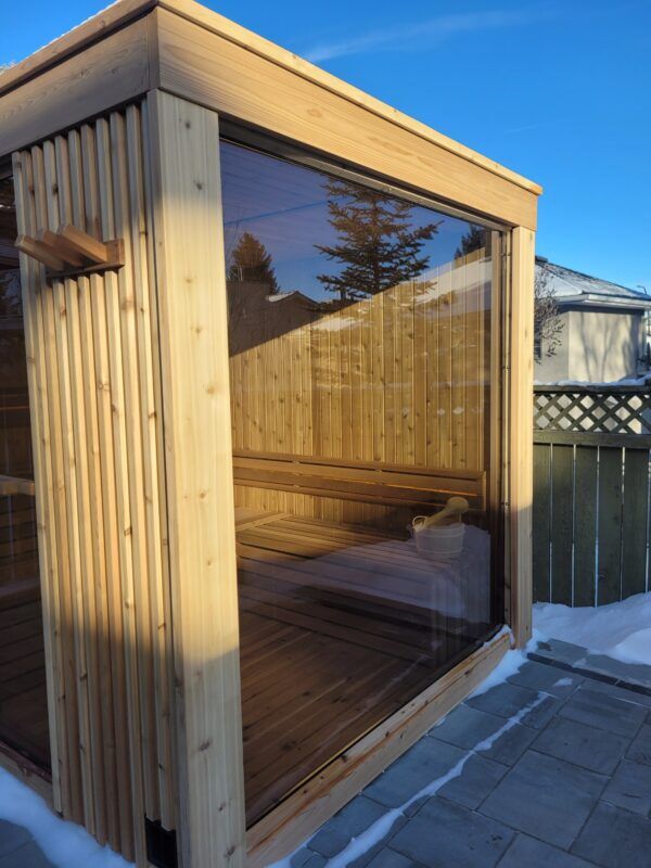 Neptune Outdoor Sauna - Pure Cube BLACK Collection - Backyard Canada